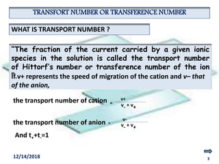 Transport number | PPTX