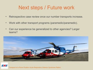 Transport of a prone position acute respiratory distress syndrome ...
