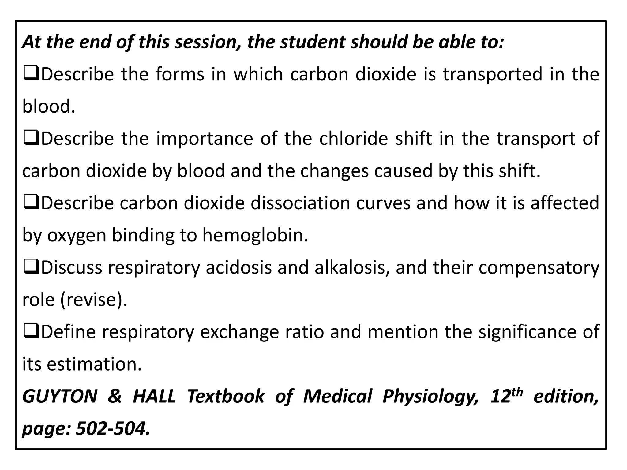 Transport of cabon dioxide in the blood | PPTX