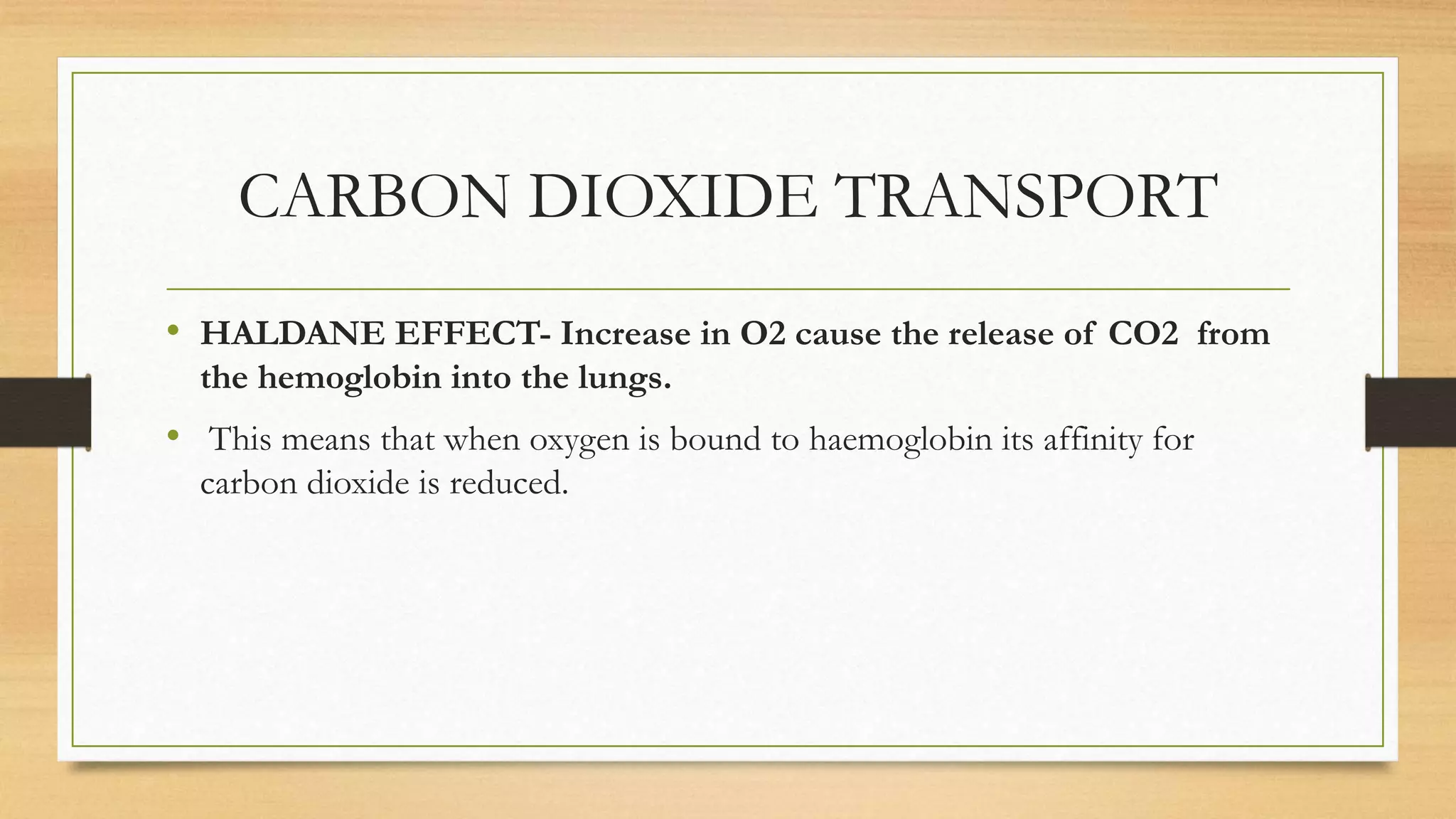Transport of carbon dioxide | PPTX