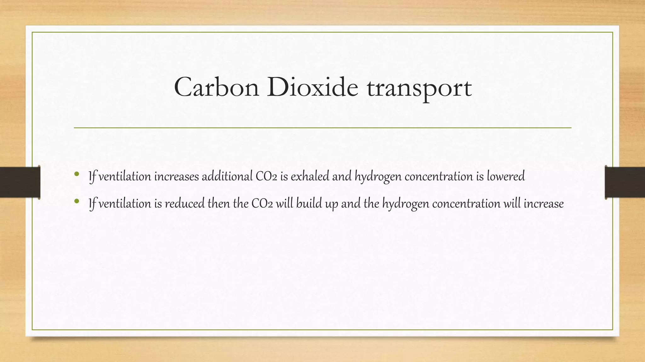 Transport of carbon dioxide | PPTX