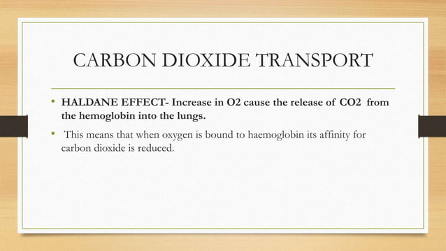 Transport of carbon dioxide | PPTX