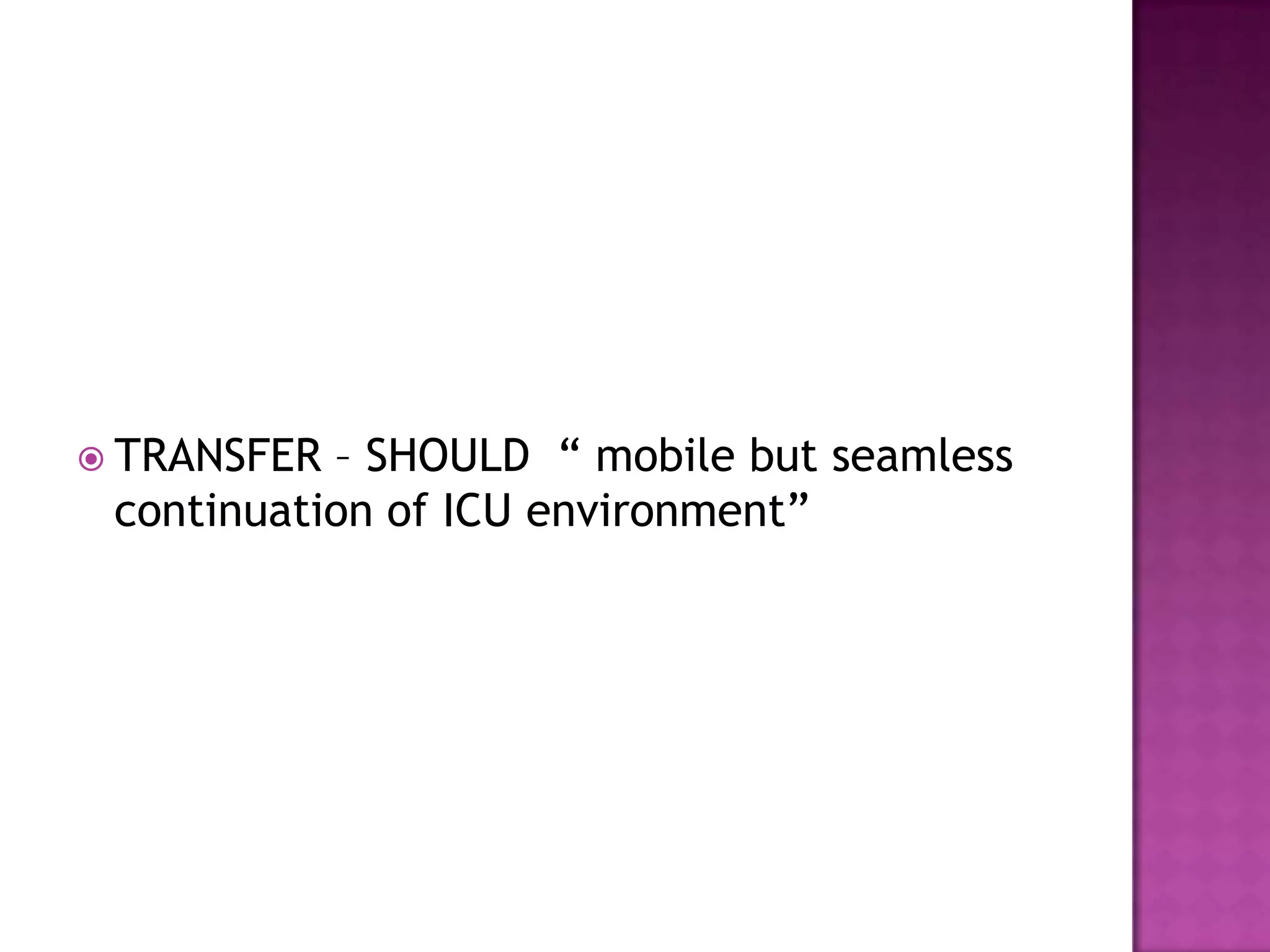 Transport of critically ill | PPTX