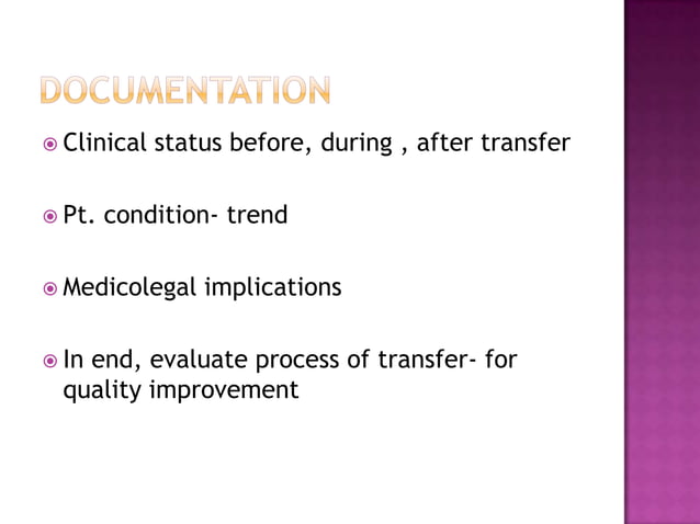 Transport of critically ill | PPTX