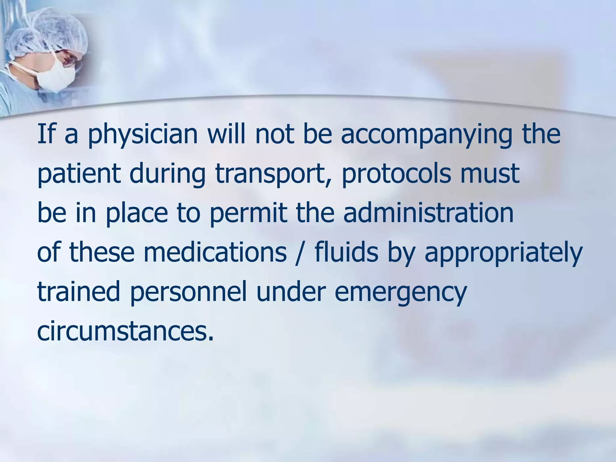 Transport of critically ill patient | PPT