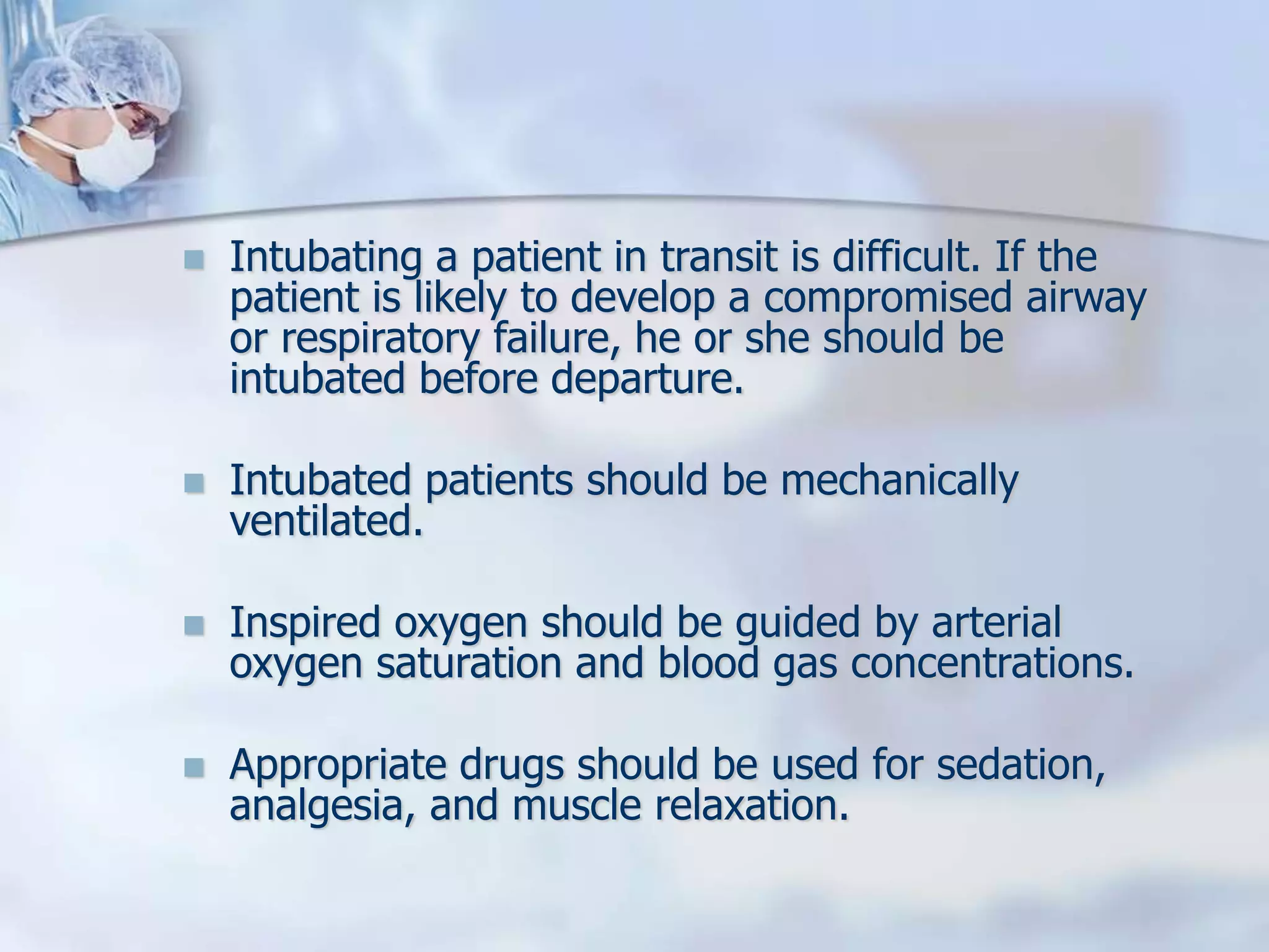 Transport of critically ill patient | PPT