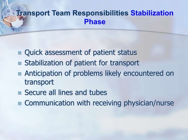 Transport of critically ill patient | PPT | First Aid | Injuries