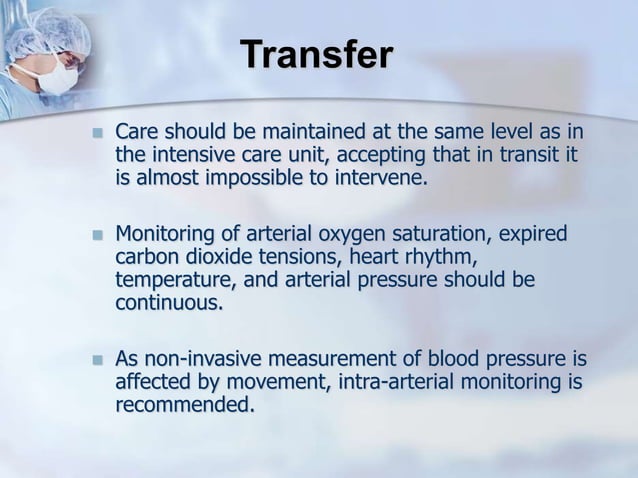 Transport of critically ill patient | PPT | First Aid | Injuries