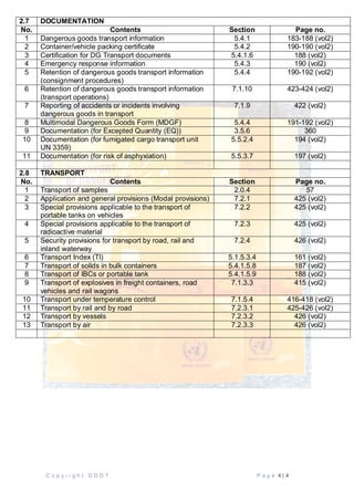 UNITED NATIONS MODEL REGULATIONS (UNMR) FOR TRANSPORT OF DG-QUICK ...