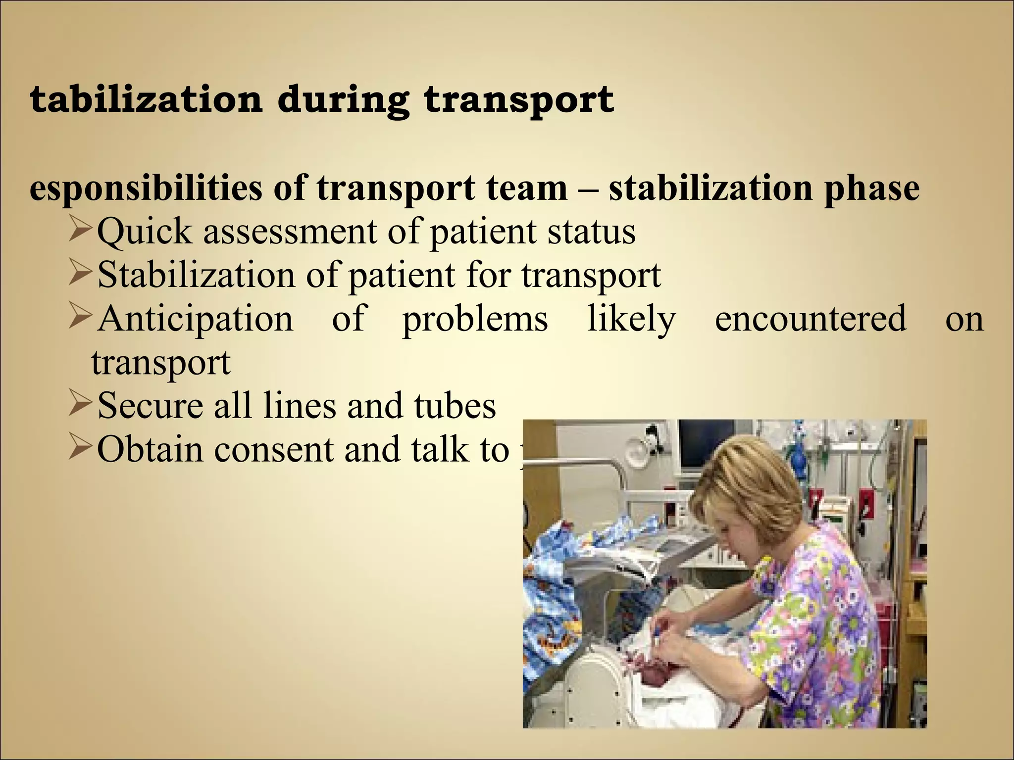 Transport of newborn | PPT