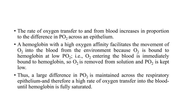 Transport of o2 and co2 between respiratory surface | PPT