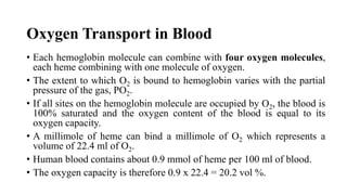 Transport of o2 and co2 between respiratory surface | PPTX