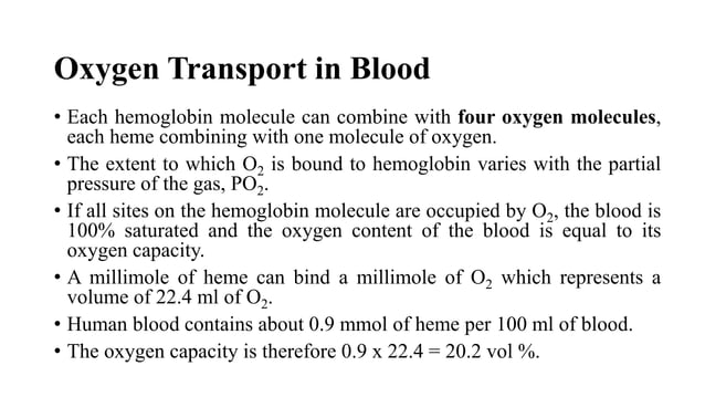 Transport of o2 and co2 between respiratory surface | PPT