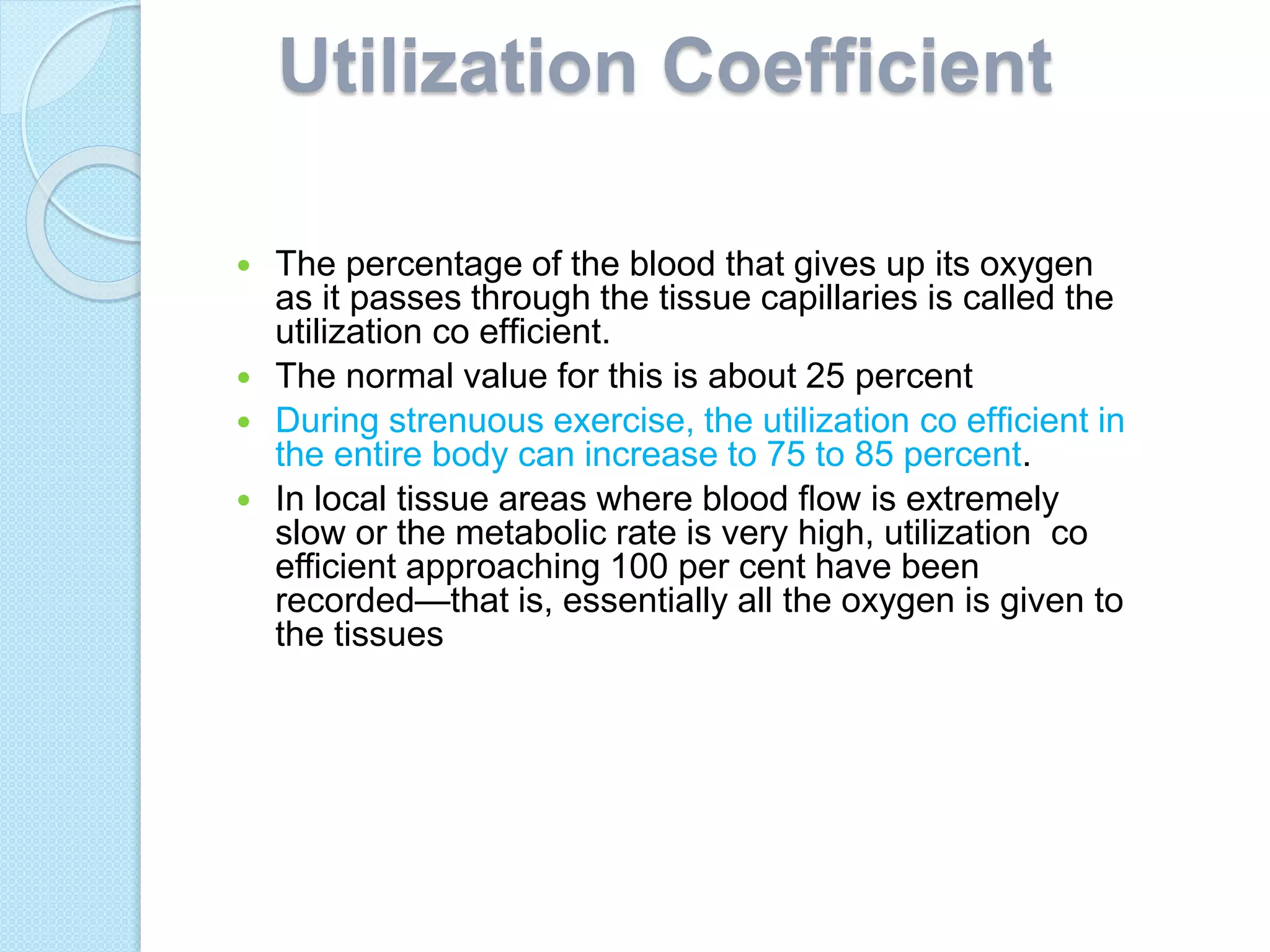 Transport of oxygen (the guyton and hall physiology) | PPTX