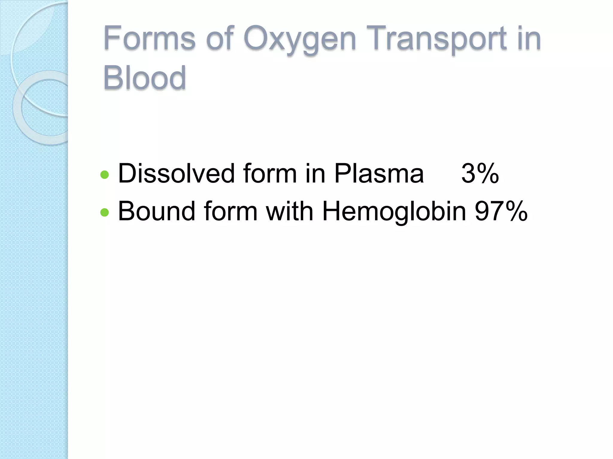 Transport of oxygen (the guyton and hall physiology) | PPTX