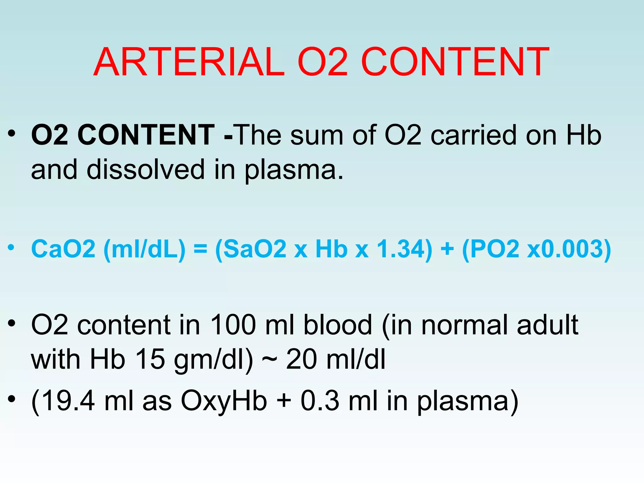 Transport of oxygen and carbon dioxide | PPT