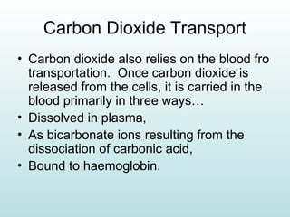 Transport of Oxygen and Carbon Dioxide.ppt | Lung and Respiratory ...