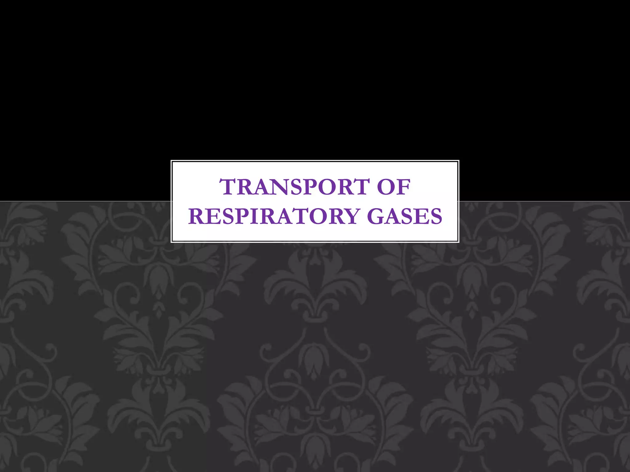 Biology Option D:Transport of respiratory gases | PPT
