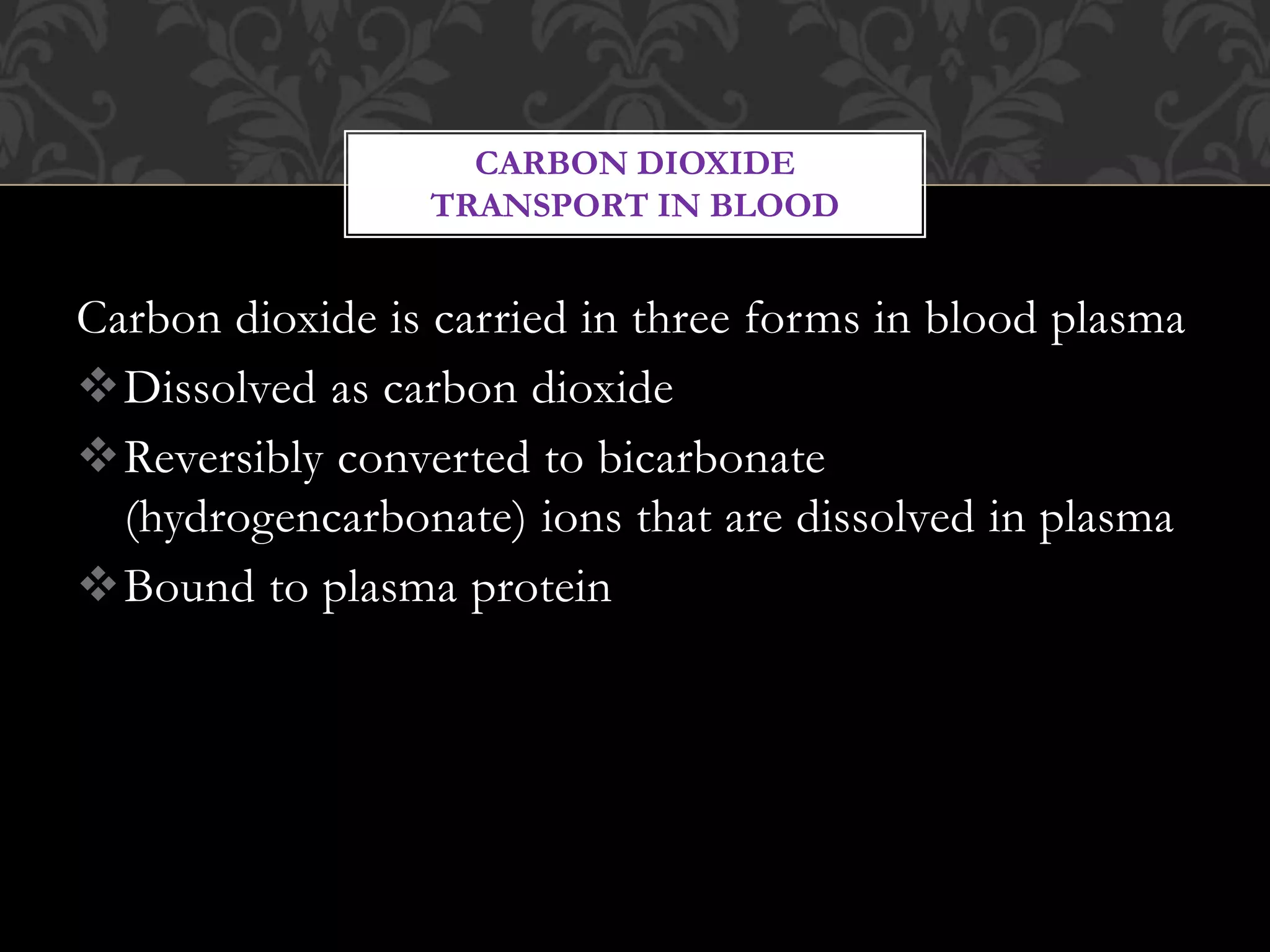 Biology Option D:Transport of respiratory gases | PPT