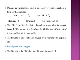 Transport of respiratory gases | PPTX