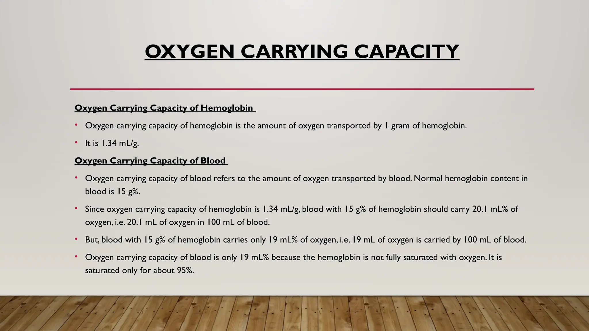 TRANSPORT OF RESPIRATORY GASES 1.pptx Physiology slides | PPTX
