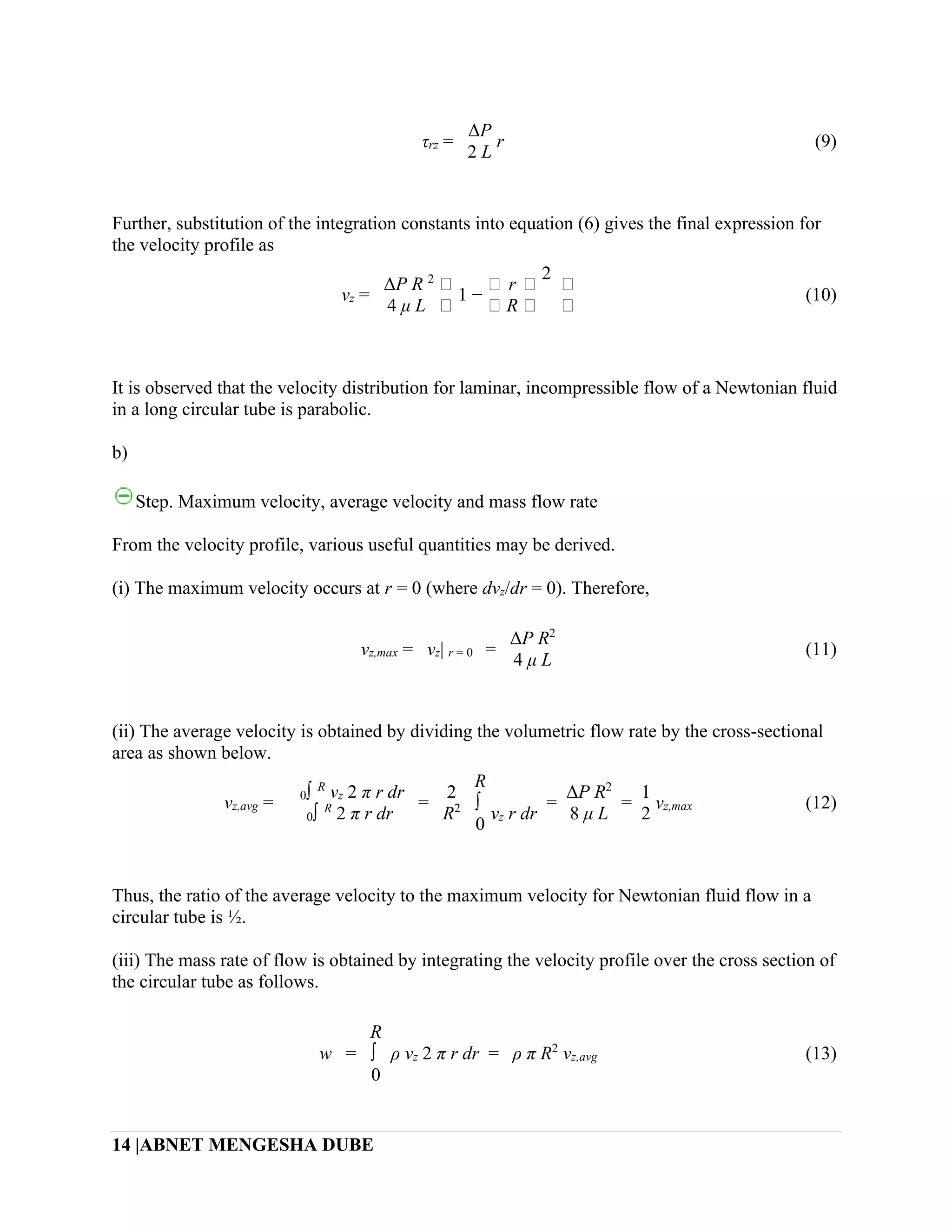 Transport phenomena Solved problems | PDF