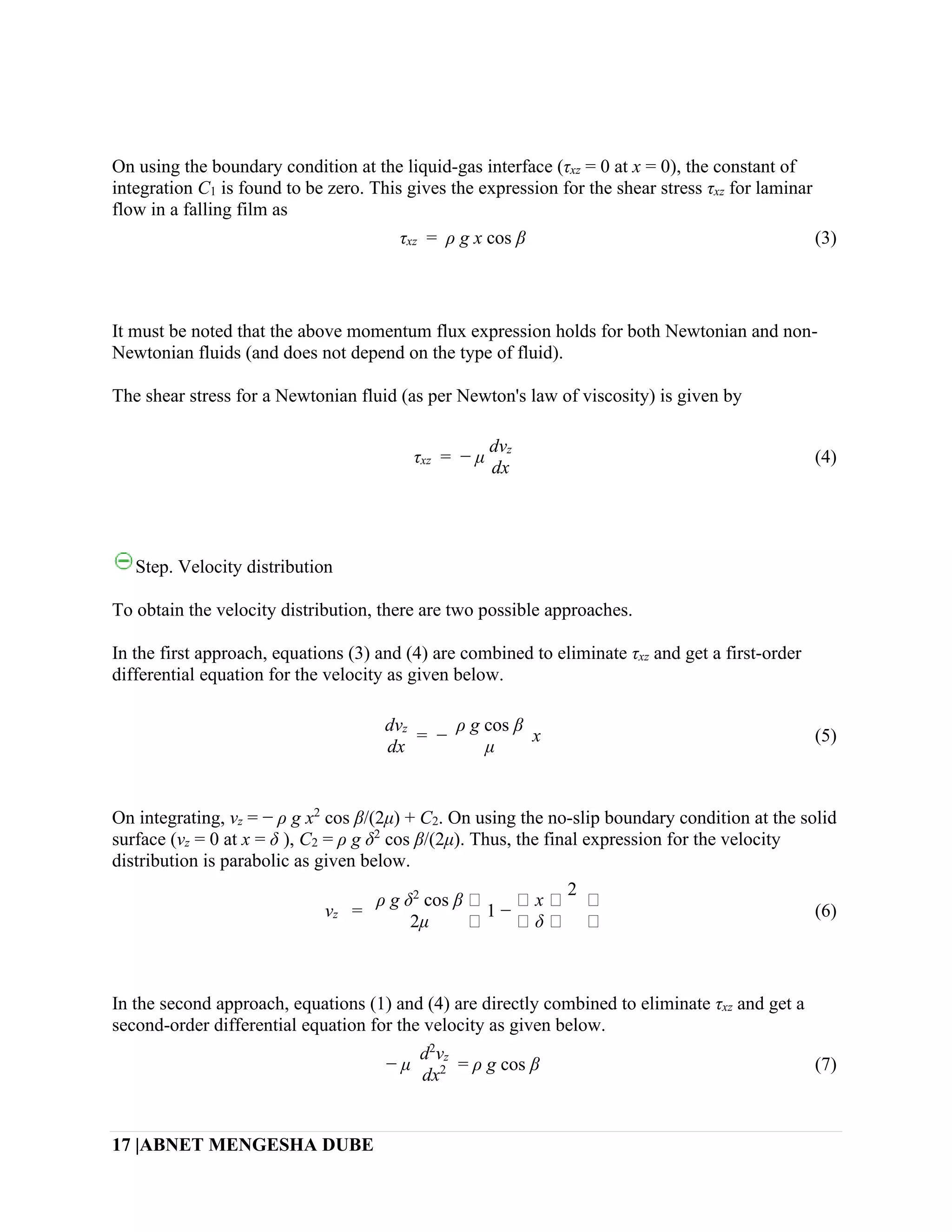 Transport phenomena Solved problems | PDF