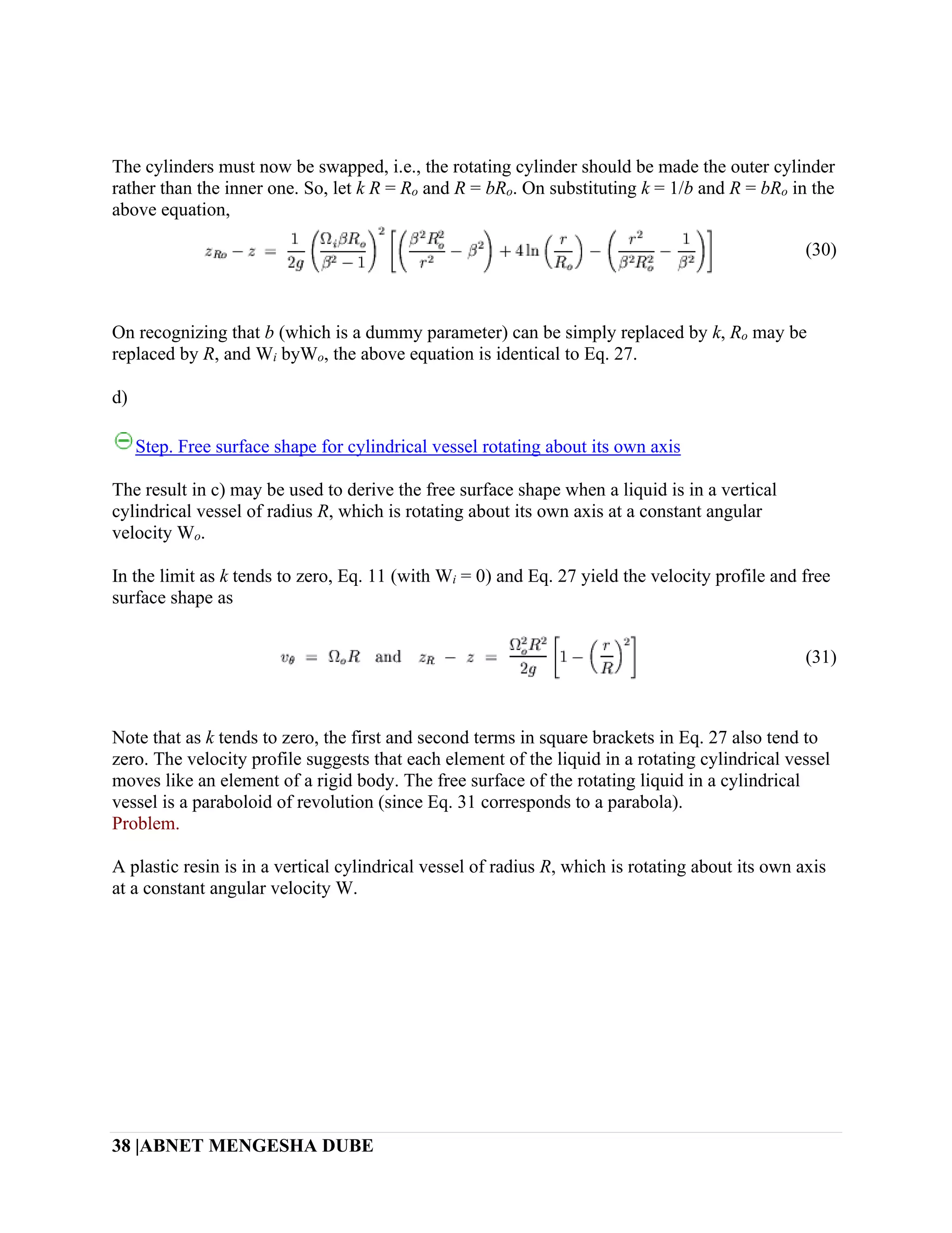 Transport phenomena Solved problems | PDF