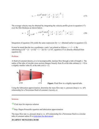Transport phenomena Solved problems | PDF
