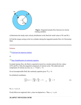 Transport phenomena Solved problems | PDF