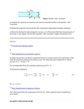 Transport phenomena Solved problems | PDF