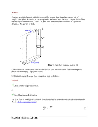 Transport phenomena Solved problems | PDF