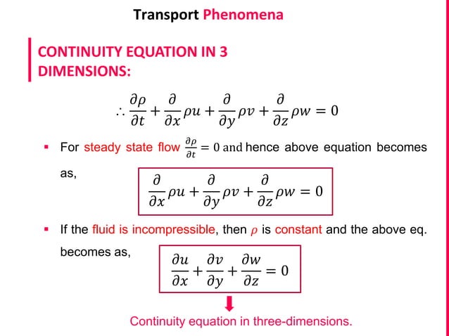 Transport Phenomena Continuity Equation Pdf 3 D Graphics Computer Software And Applications