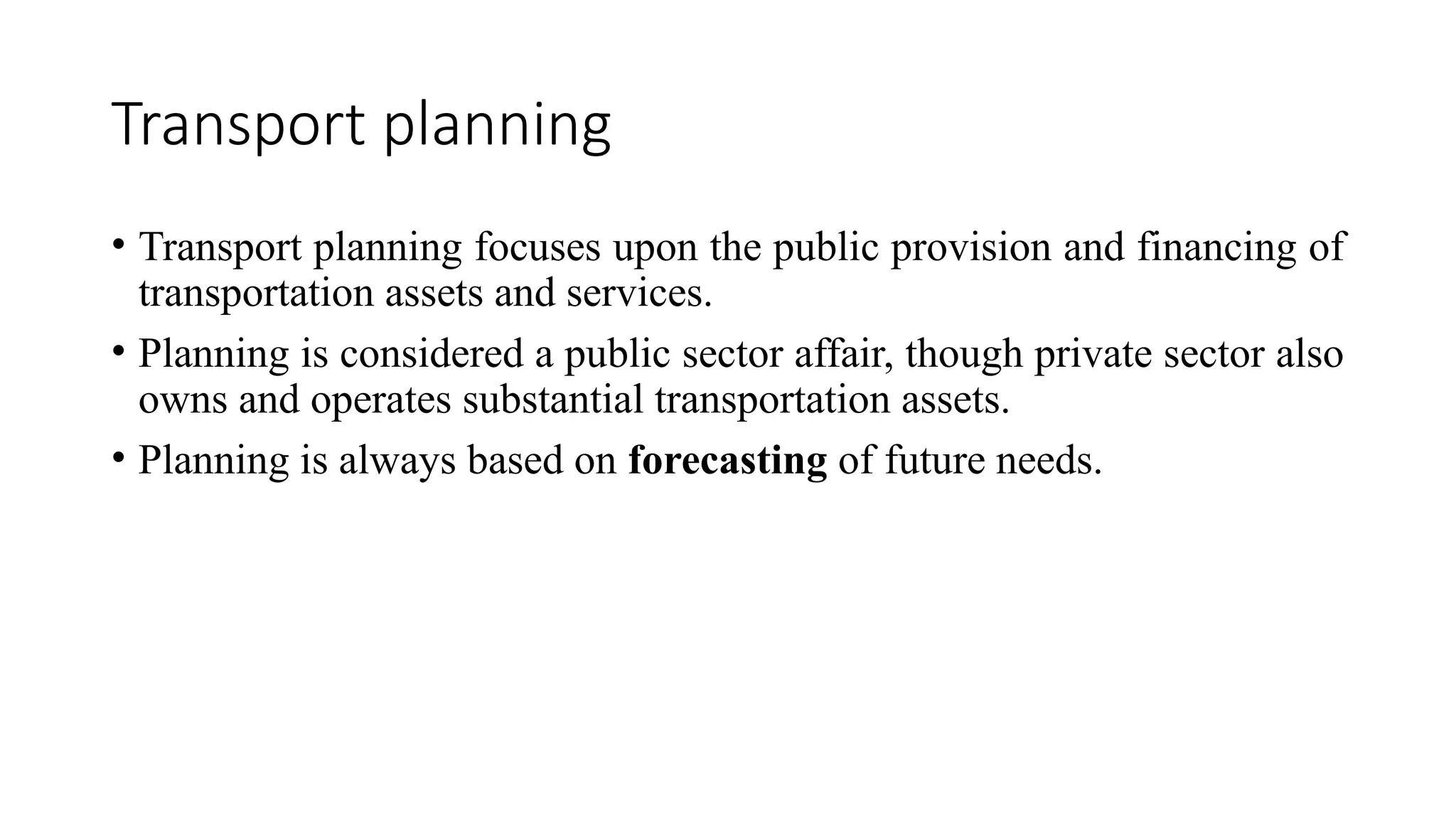 Transport Planning.pptx transport planning , | PPTX