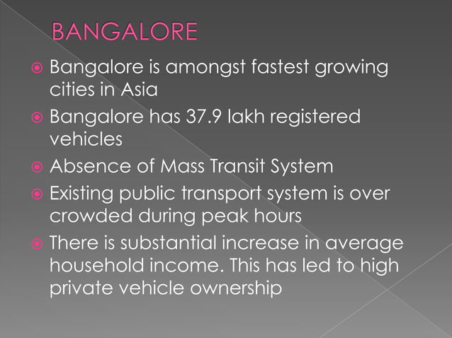 Transport problems in urban india | PPTX