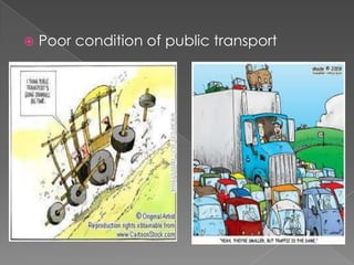 Transport problems in urban india | PPTX