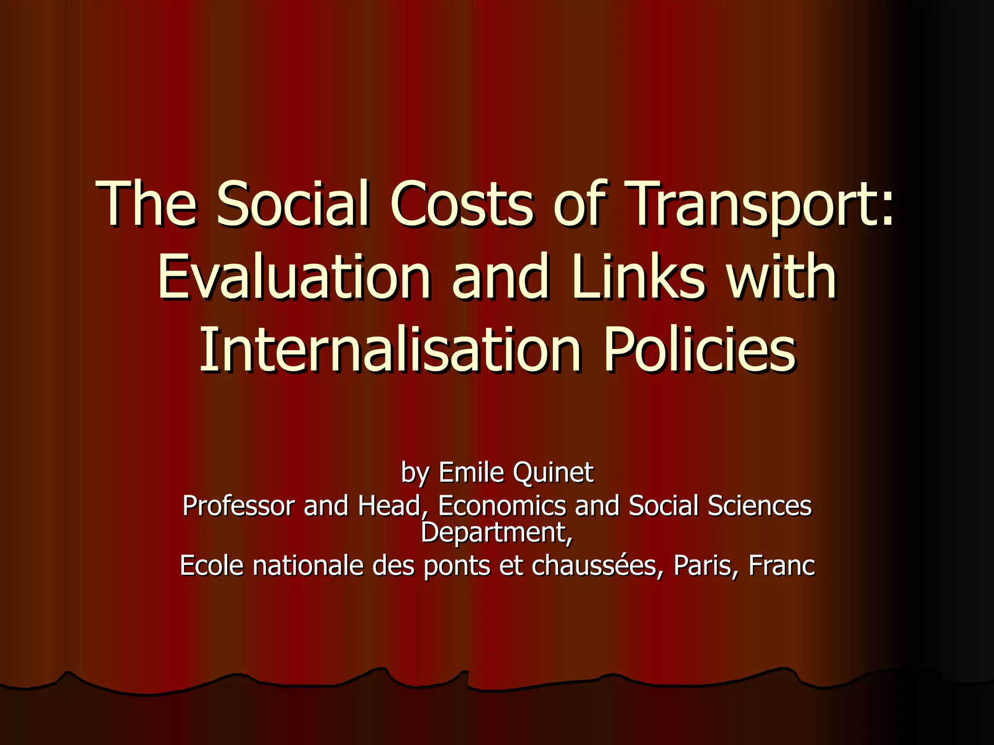 Transports and externalities | PPT