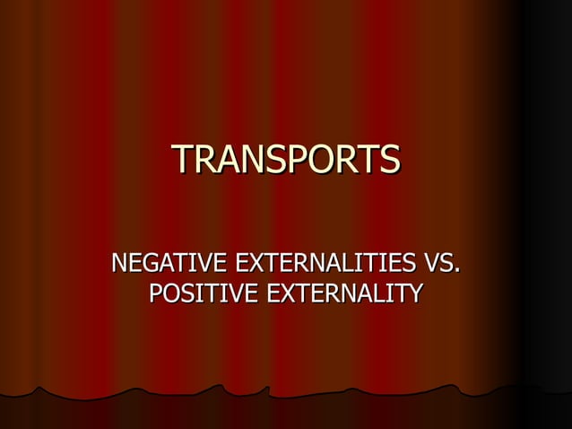 Transports and externalities | PPT