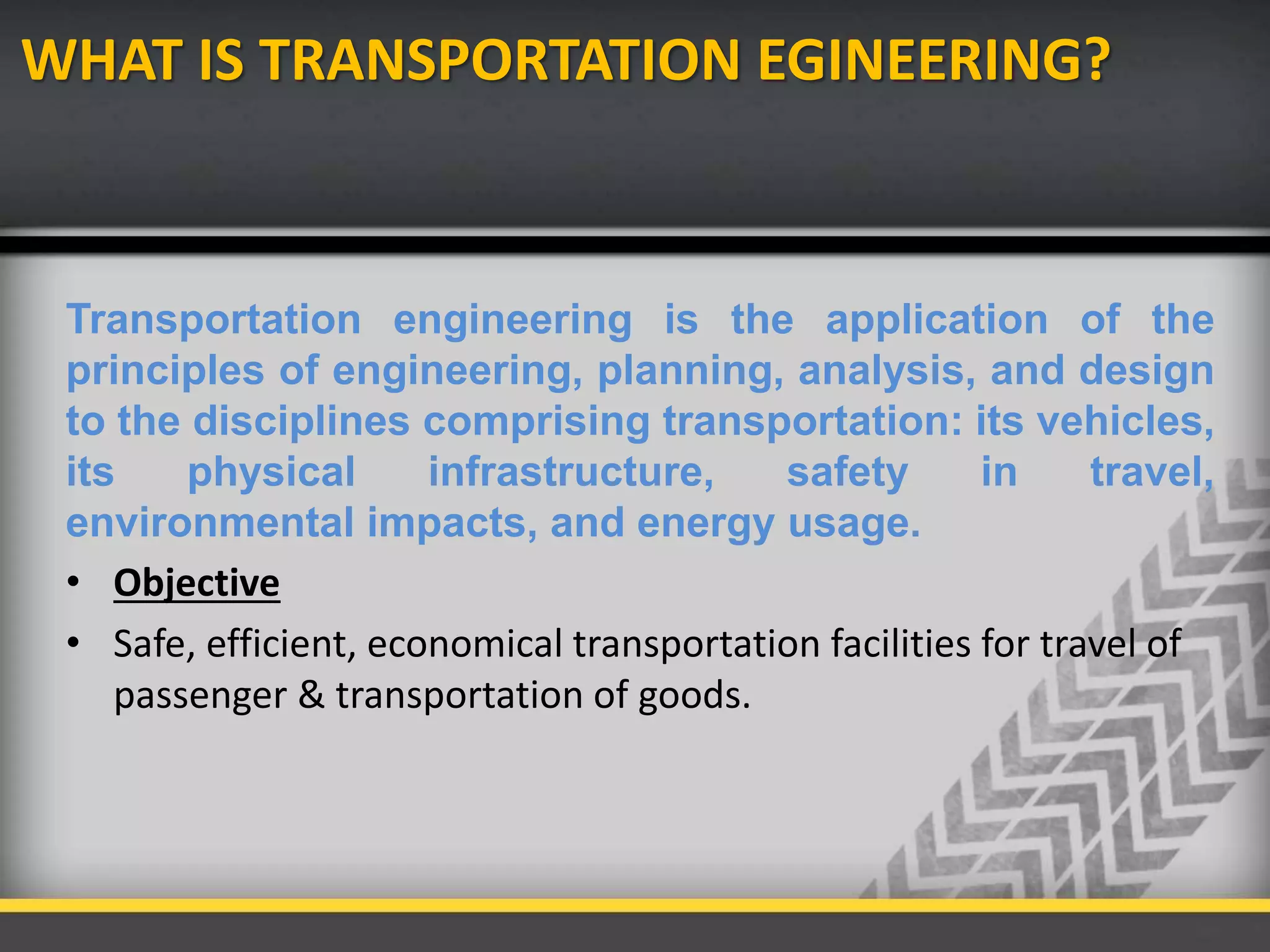 Transportation Engineering | PPTX
