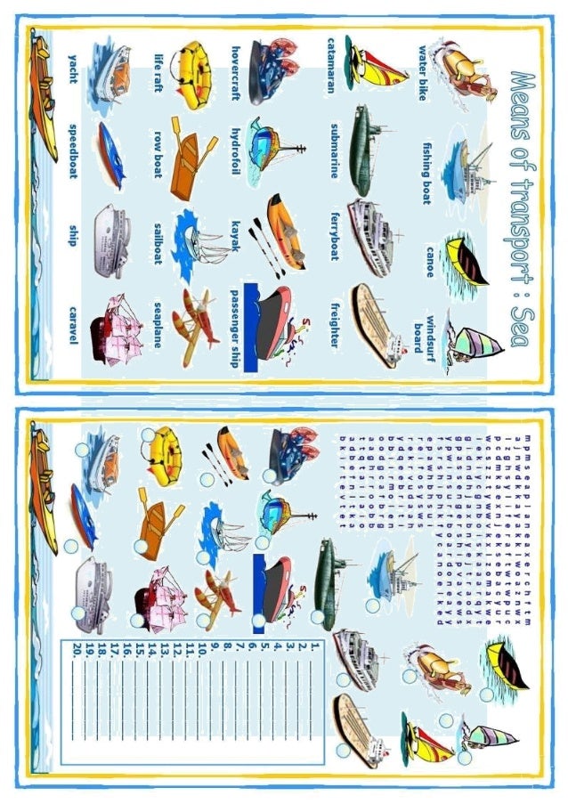 Transport Sea (Worksheet)