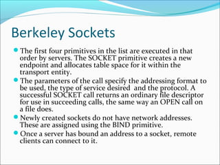 Transport services | PPT | Computer Networking | Computing