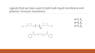 Transport studies of metal ions using polymer inclusion | PPT
