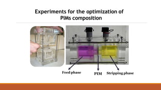 Transport studies of metal ions using polymer inclusion | PPT