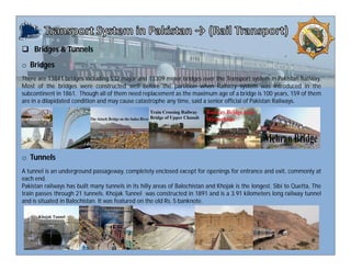 Transport System in Pakistan - (( Rail Transport)) | PDF