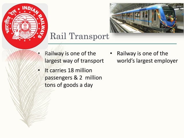 Transport system of india | PPTX | Rail Travel | Travel Type