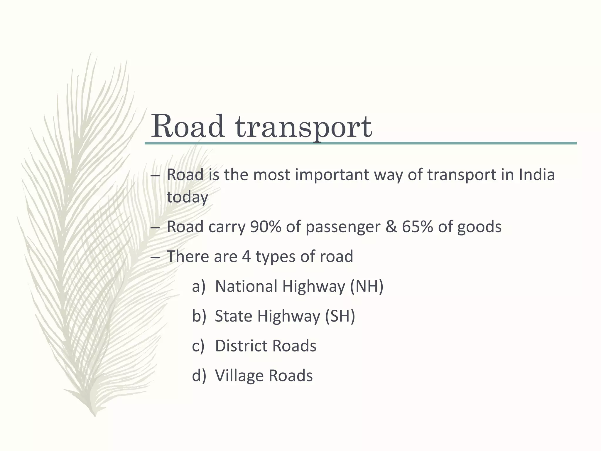 Transport system of india | PPTX