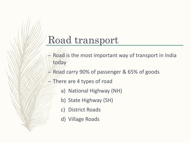 Transport system of india | PPTX | Rail Travel | Travel Type
