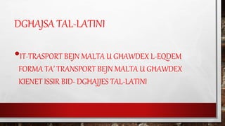 Transport tal bahar | PPT