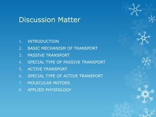 Transport through plasma membrane | PDF