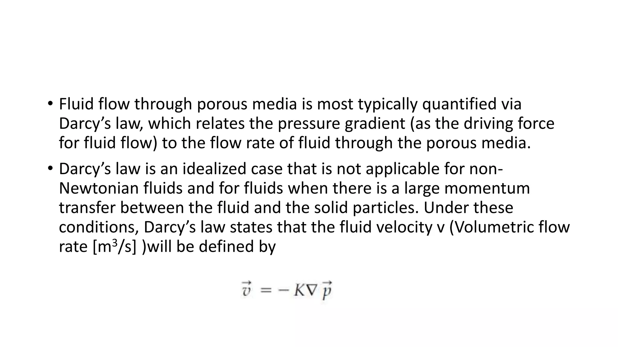 Transport through porous media | PPTX